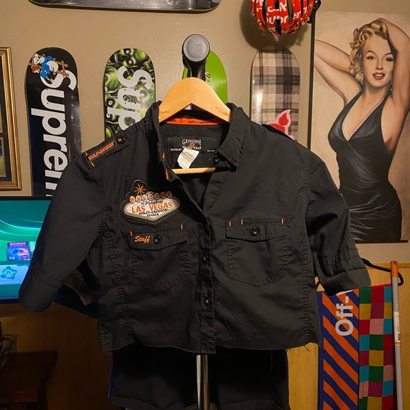 Harley-Davidson | Tops | Custom Womens Harley Davidson Las Vegas Staff ...